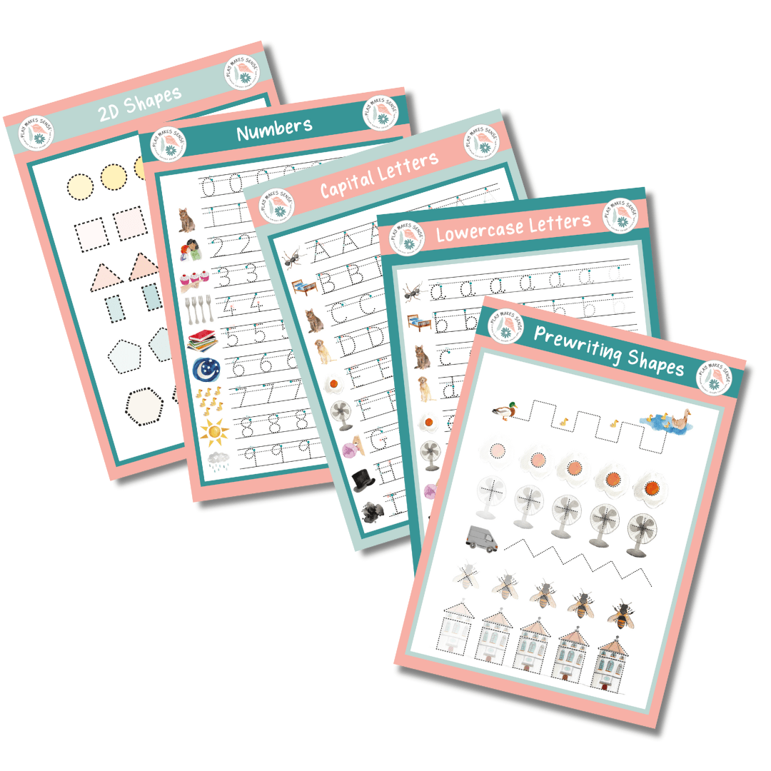 Letter, Number and Shape Wipeable Learning Mats – Play Makes Sense